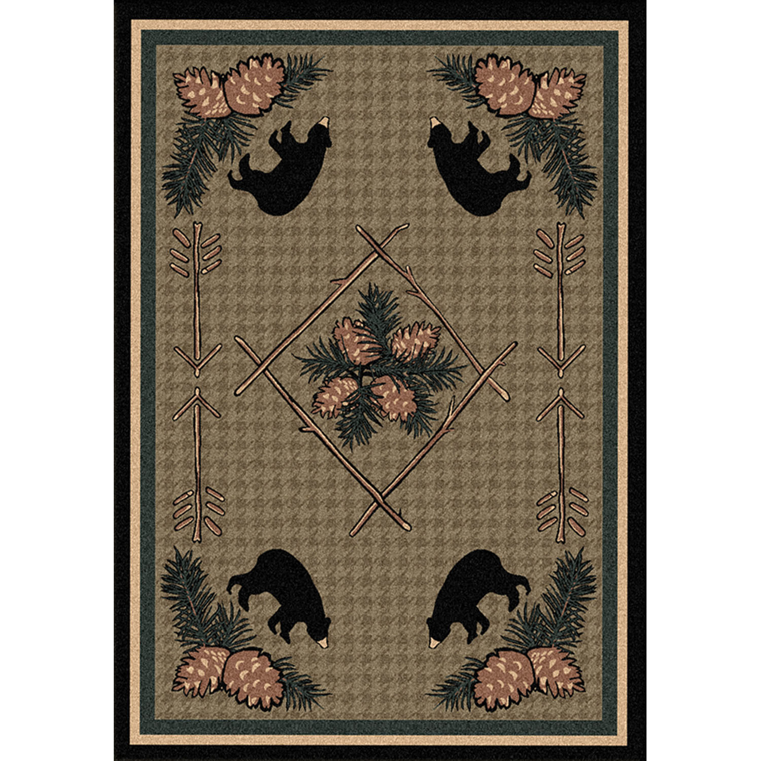 Pine Cone Bears – Green – American Dakota